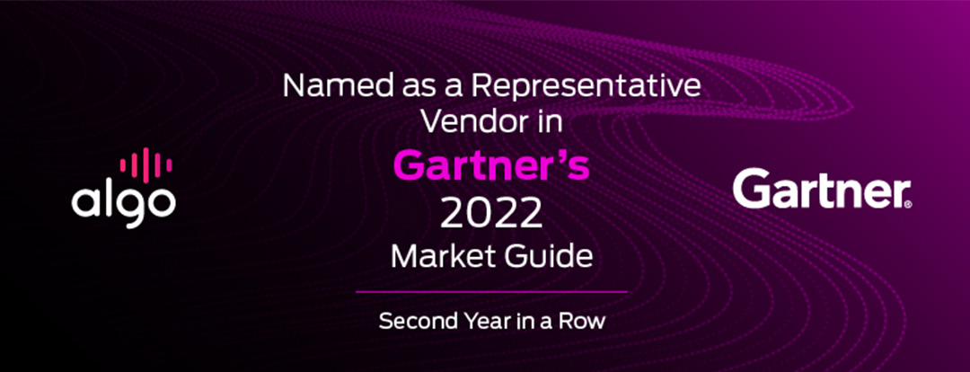 Representative Vendor in Gartner’s 2022 Market Guide | Algo